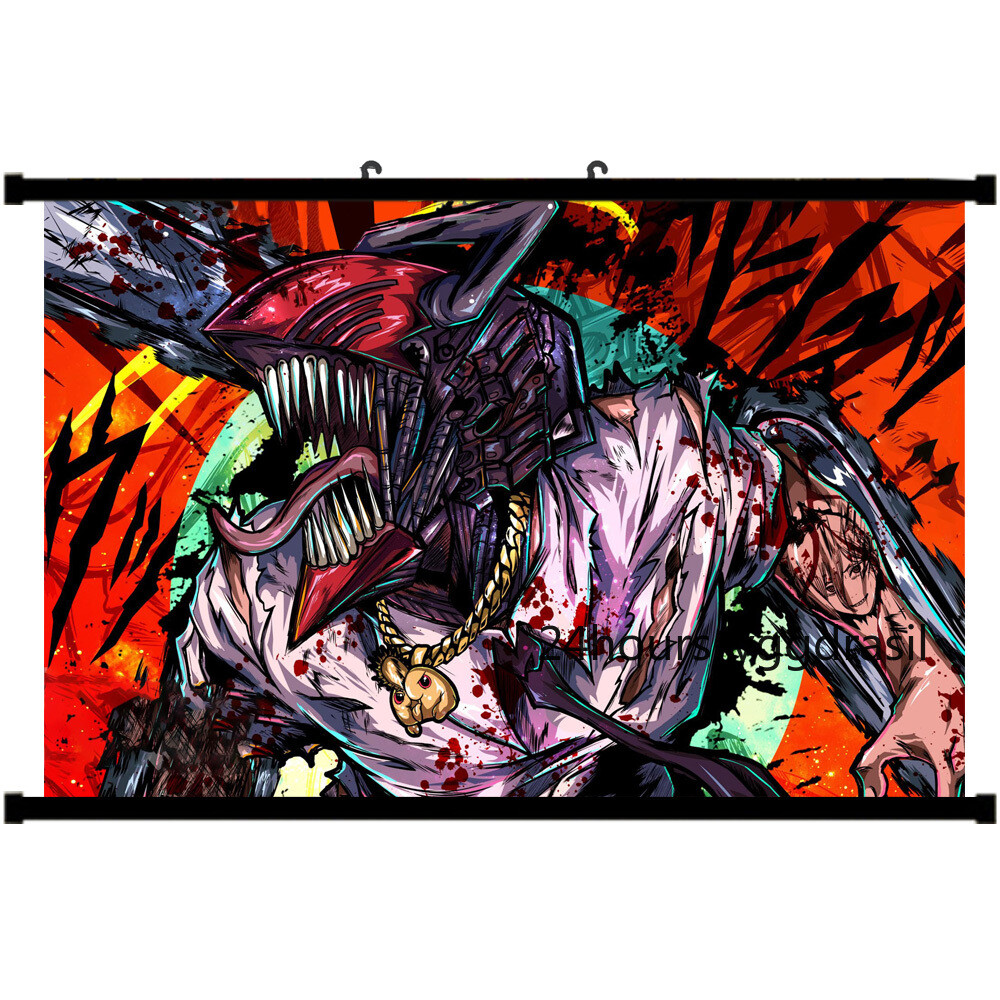 Anime Poster Chainsaw Man Denzi HD Wall Scroll Painting Home Decor ...
