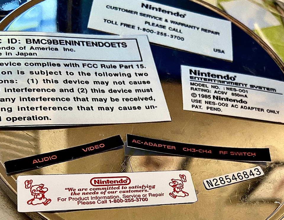 Nintendo Sega NES SNES Gamecube Dreamcast PS1 PS2 XBox Console Label ...