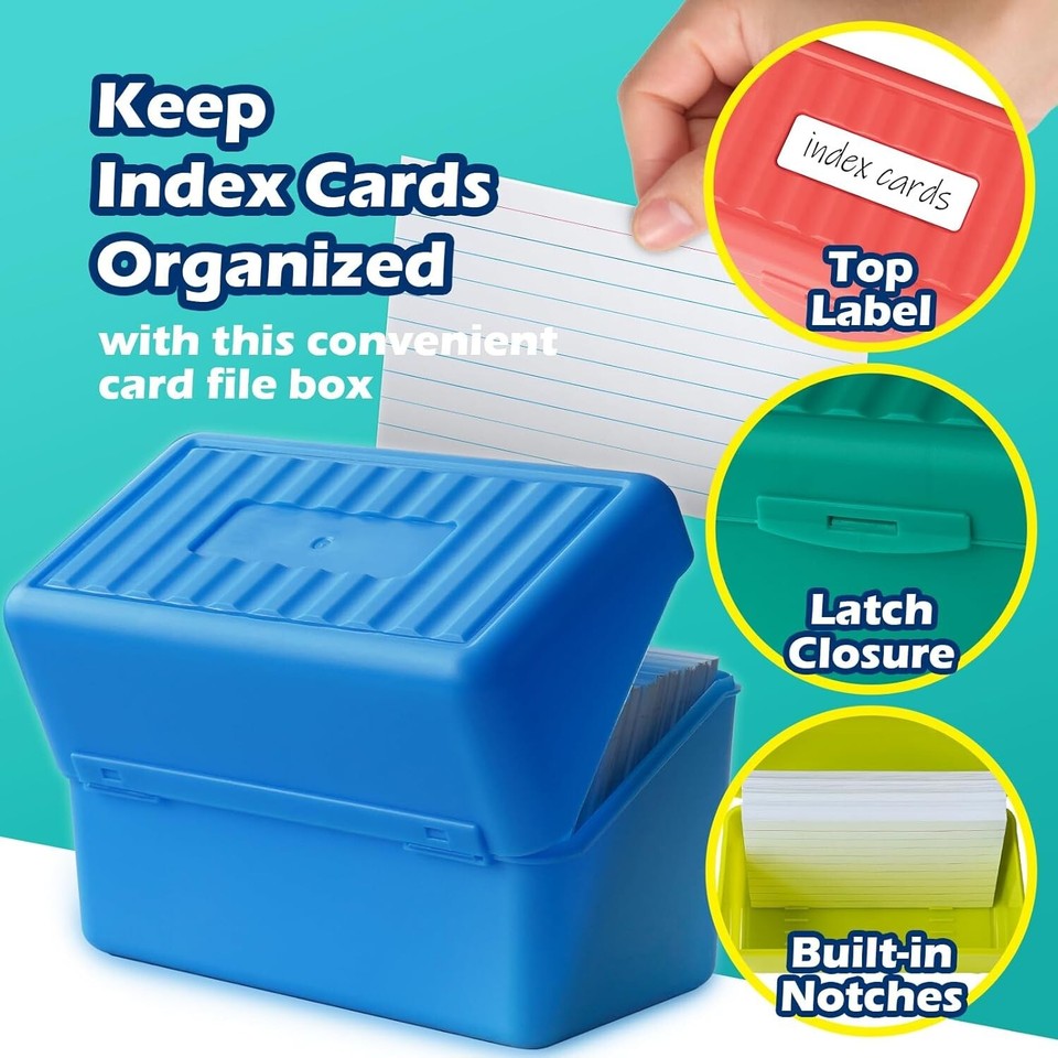 Olivo Index Card Holder Box 3x5, Flash Note Card Holder Box (2 Pack) | eBay
