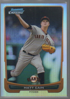 MATT CAIN 2012 BOWMAN CHROME REFRACTOR CARD #195 | eBay