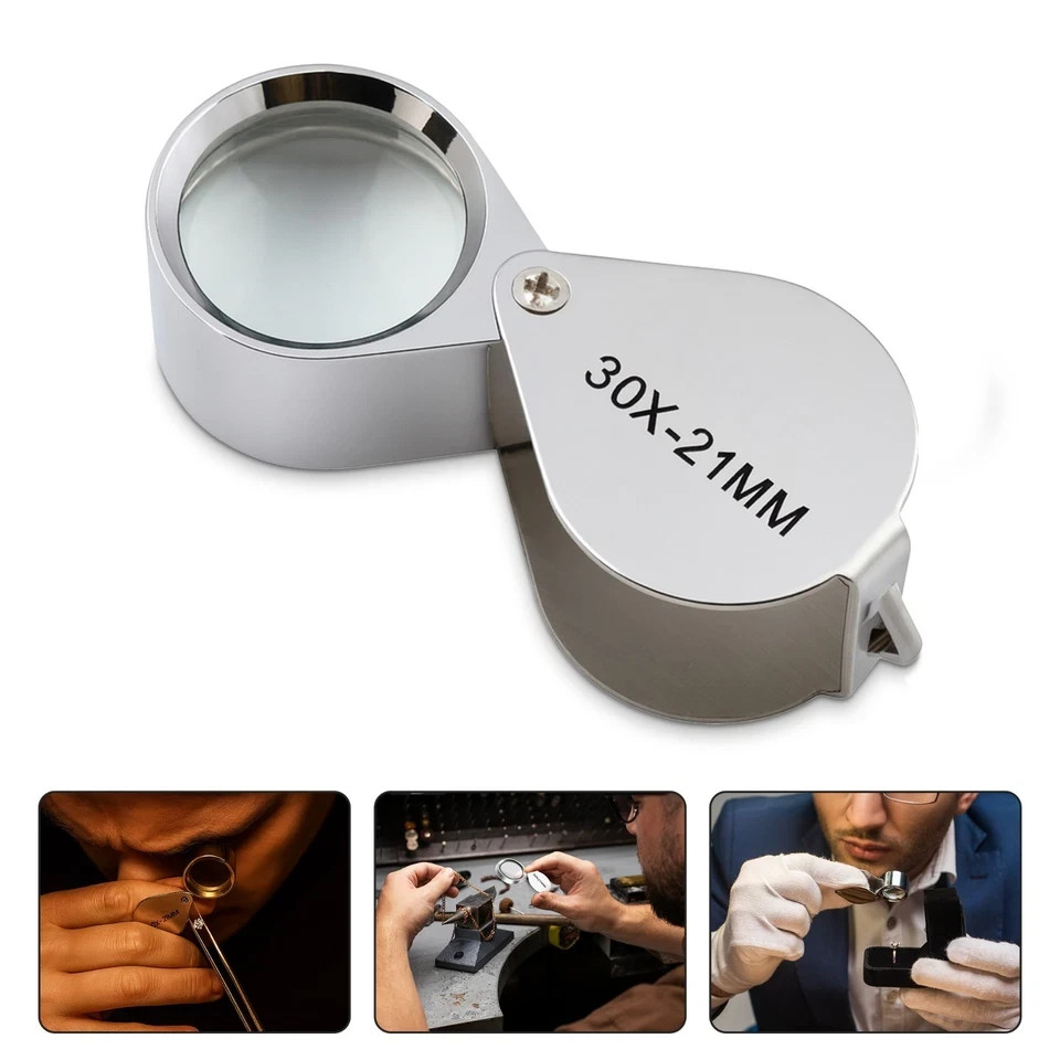 30X Jewelers Loupe Magnifier Jewelry Coin Loop Magnifying Glass Eye ...