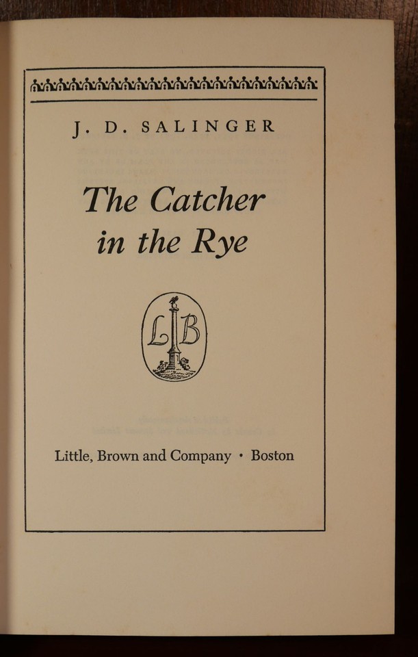 J D Salinger / The Catcher in the Rye 1st Edition 1951 | eBay