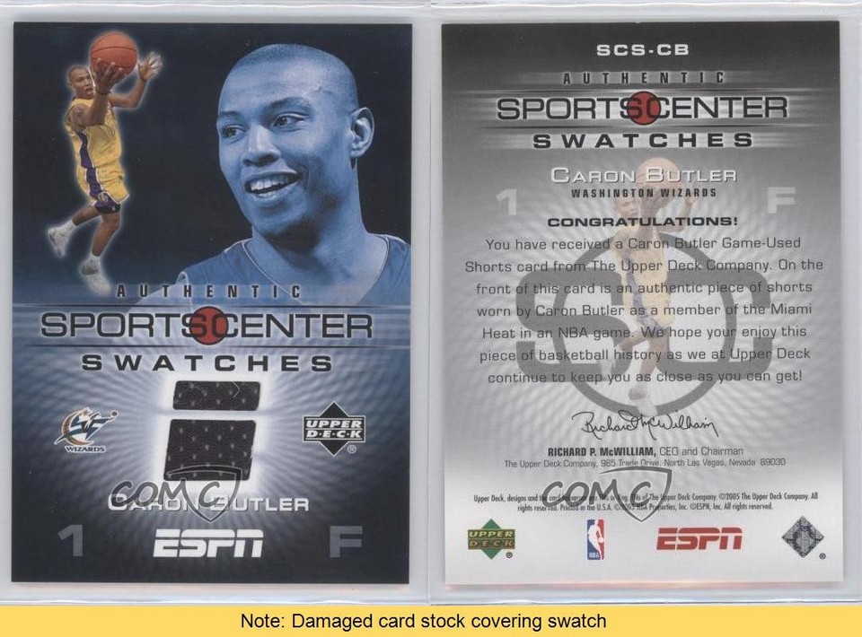 2005-06 Upper Deck ESPN Sportscenter Swatches Caron Butler #SCS-CB READ ...