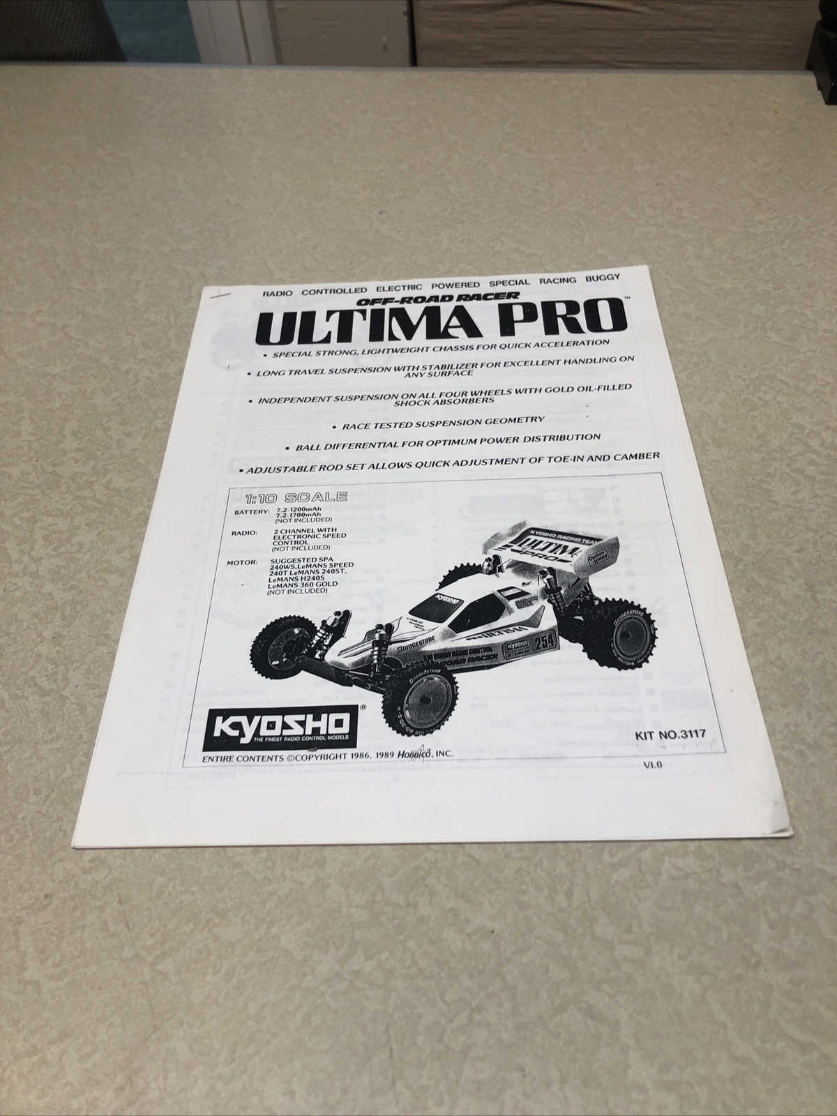 Vintage Kyosho Ultima Pro 3117 Manual Xerox Copy?? | eBay