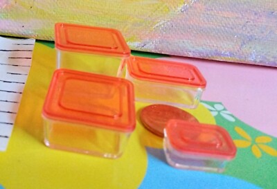 Kelly Doll House Accs/Clothes *Lot 4 mini toy Doll Storage Containers ...