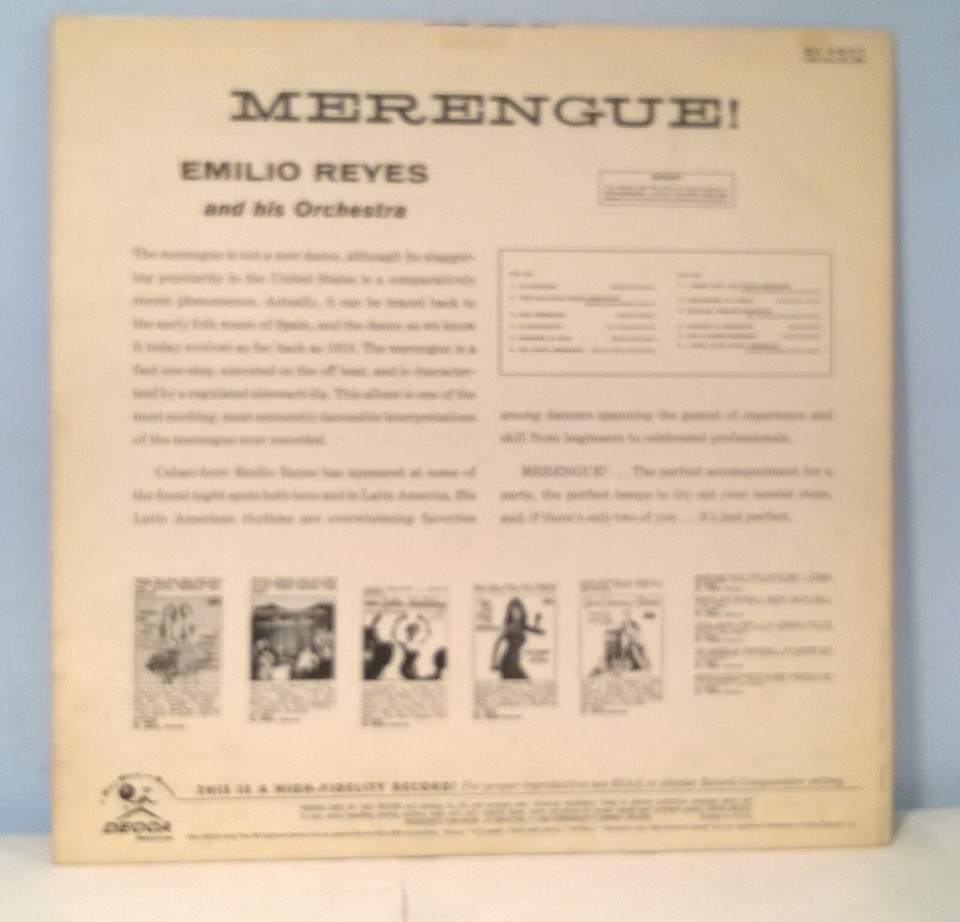 EMILIO REYES AND HIS ORCHESTRA Merengue! '60 Decca MONO BEAUTY | eBay
