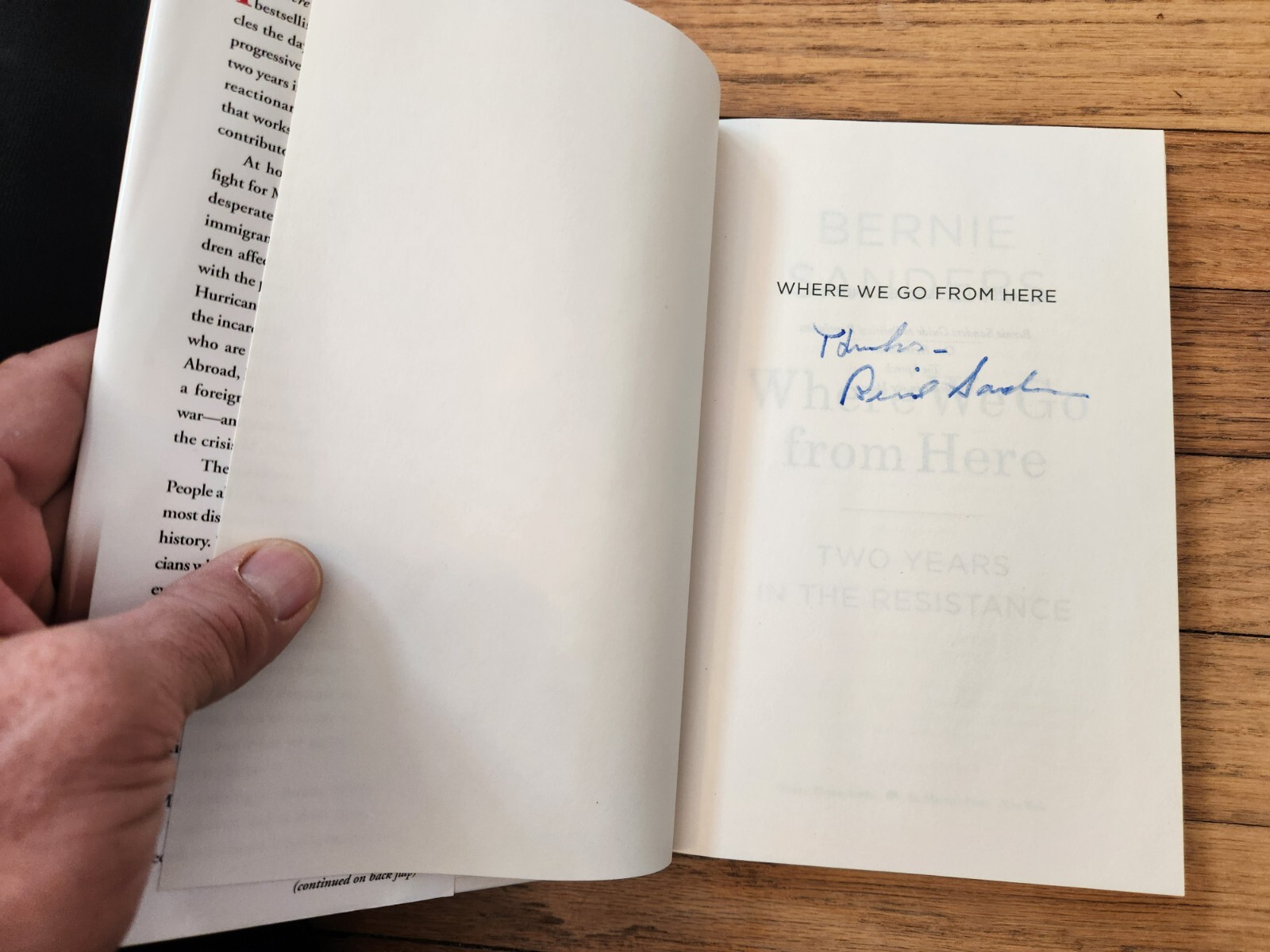 Bernie Sanders SIGNED Where We Go From Here 2018 First Edition ...