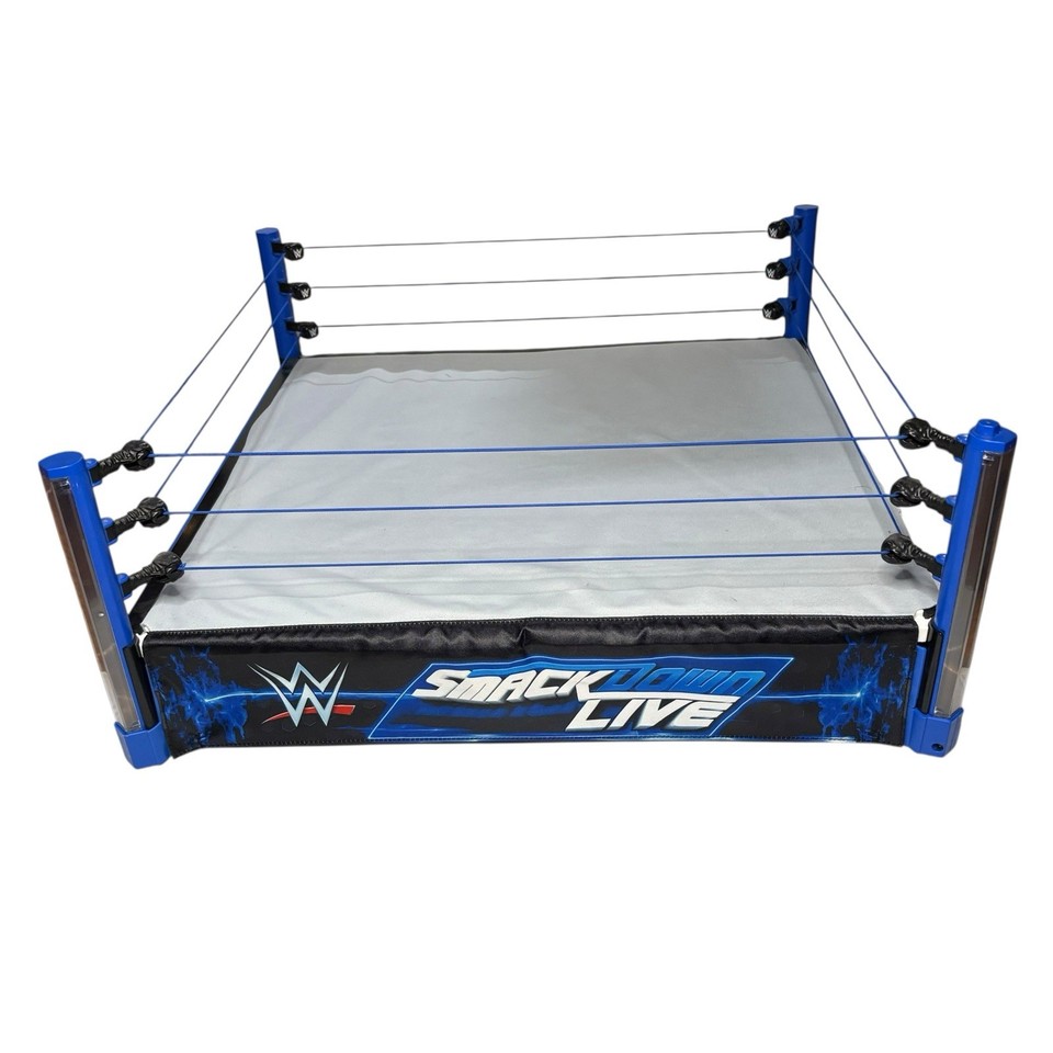 WWE Huge Smackdown Live Elite Scale Wrestling Ring Playset Lights Up | eBay