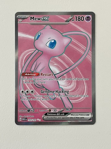 Mew ex 193/165 Pokémon TCG 151 Mew EN Full Art Holo Rare Ultra Rare NM ...