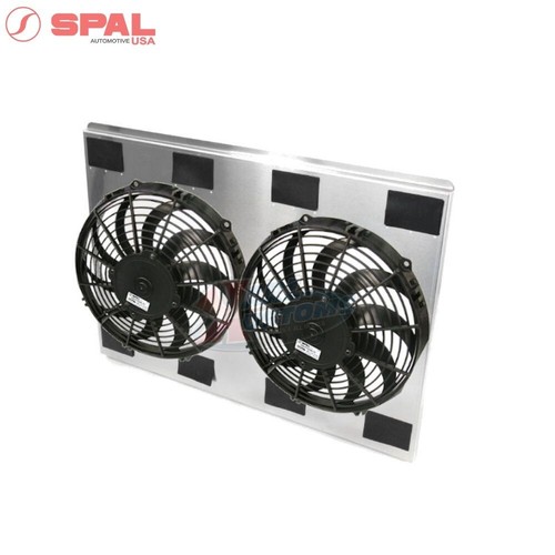 Universal Aluminum Fan Shroud For 31" Radiator w/ Dual 11" SPAL Fans ...