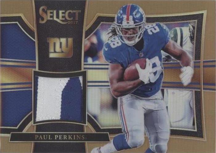 2017 Panini Select - Select Swatches Paul Perkins #40 Copper Prizm /49 ...