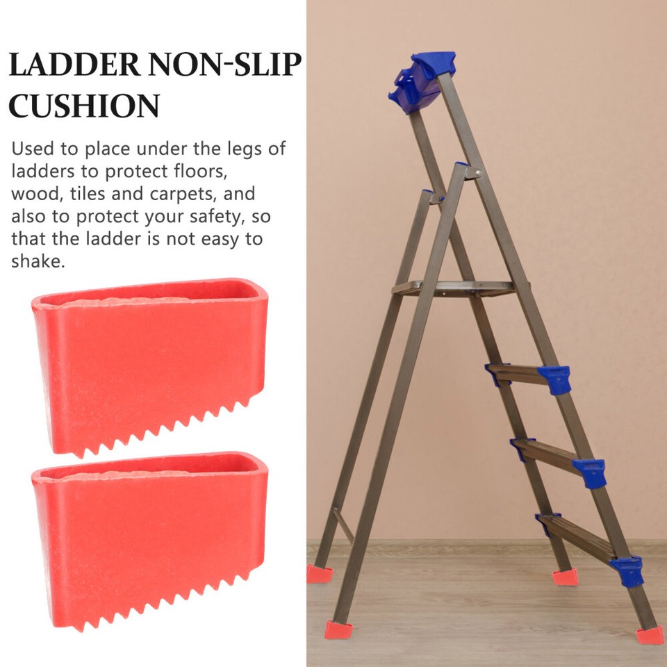 4pcs Household Ladder Covers Rubber Ladder Feet Pads Non-slip Ladder ...