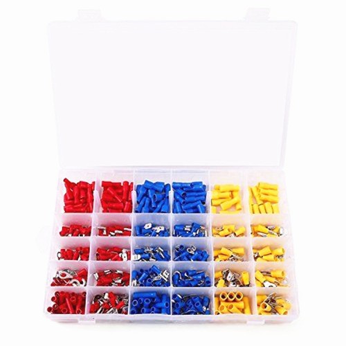480Pcs Mixed Car Electrical Wire Connectors Crimp Terminal Set Kit Box ...