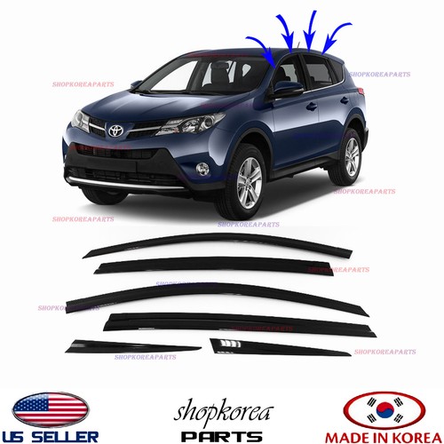 SMOKED DOOR VISOR WINDOW VENT DEFLECTOR SET 6 PСS fits for TOYOTA RAV4 ...