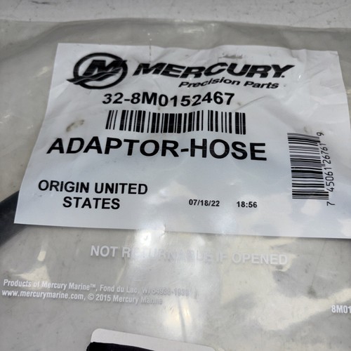 32-8M0152467 NEW GENUINE OEM MERCURY MARINE ADAPTOR HOSE 8M0152467 LOT ...