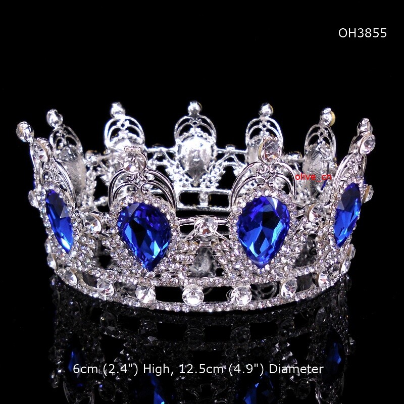 72 Styles Blue Crystal Queen Princess Tiara Crown Wedding Princess For ...