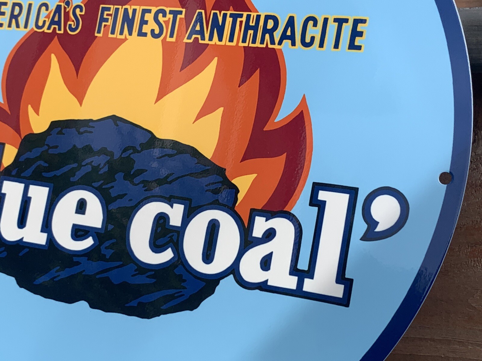 12” Blue Coal ANTHRACITE COAL Vintage Style Steel Metal Sign | eBay
