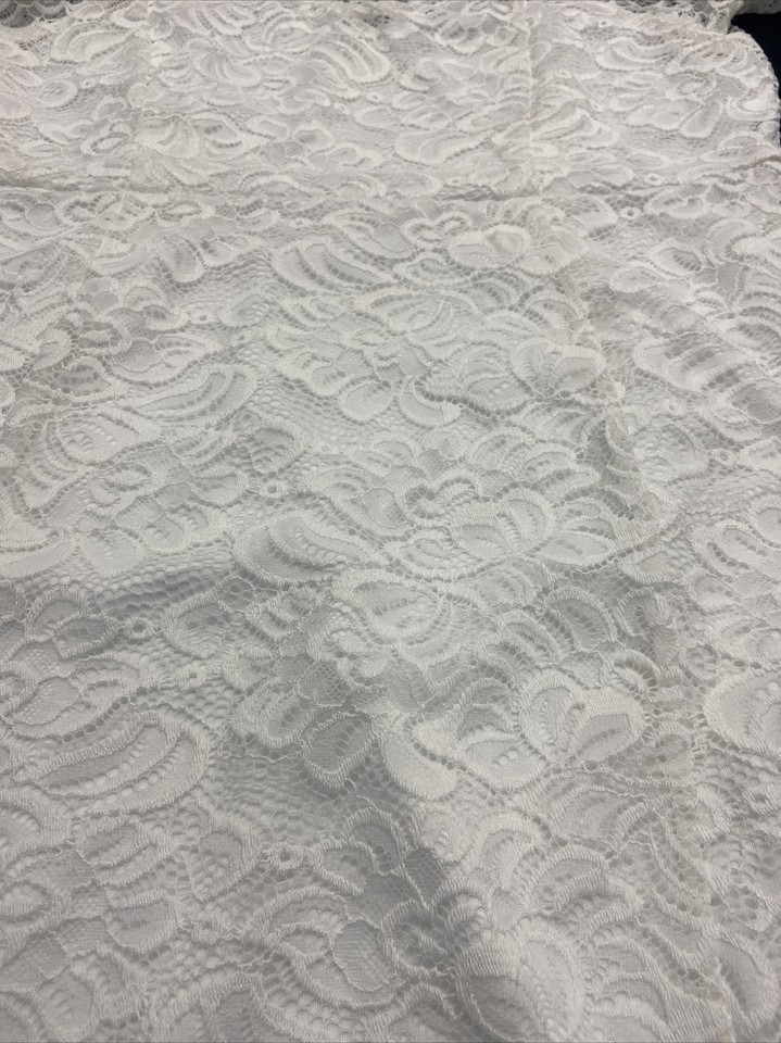 Bold Elements White lace Dress double V-Neck lined szL elegant | eBay