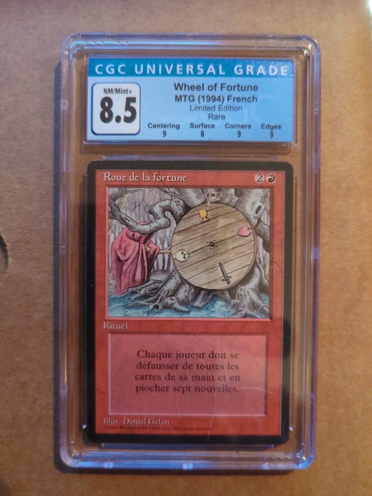 Wheel Of Fortune Mtg Fbb French Revised CGC 8,5 Reserved List NM/Mint+ ...