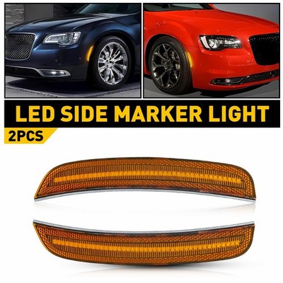 For 15-23 Chrysler 300 Front LED Side Bumper Marker Amber 68214402AD ...