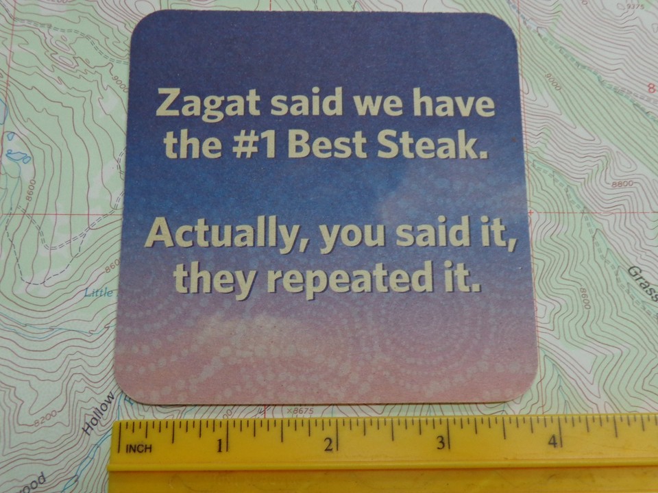 Beer Coaster ~*~ OUTBACK STEAKHOUSE ~ Zagat Rated #1 Steak in 2009 ...