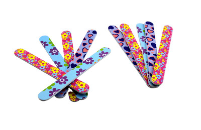 10 Padded Emery Boards Assorted Designs 7 inch Free Shipping | eBay