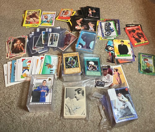 LARGE LOT OF 100s NON SPORTS CARDS E.T NASCAR ALF WRESTLING 1968 TREES ...