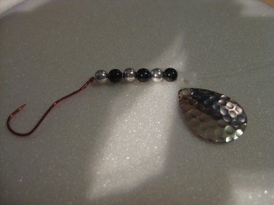 Walleye Red Slow Death Hook Spinner Blades Blade Rigs (Hammered Silver ...