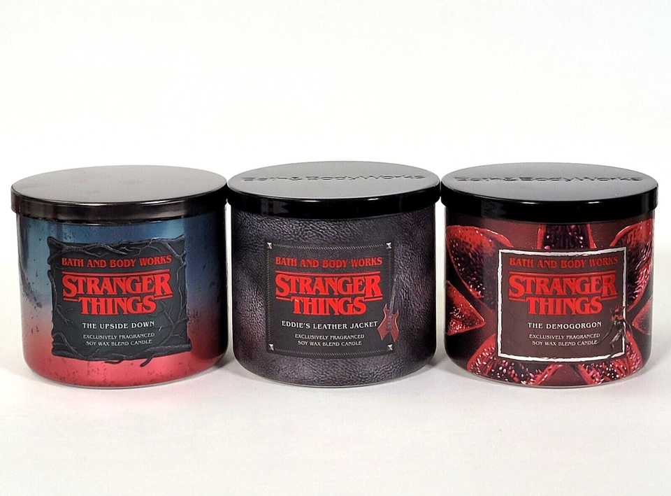 STRANGER THINGS BATH & BODY WORKS CANDLES UPSIDE DOWN DEMOGORGON ...