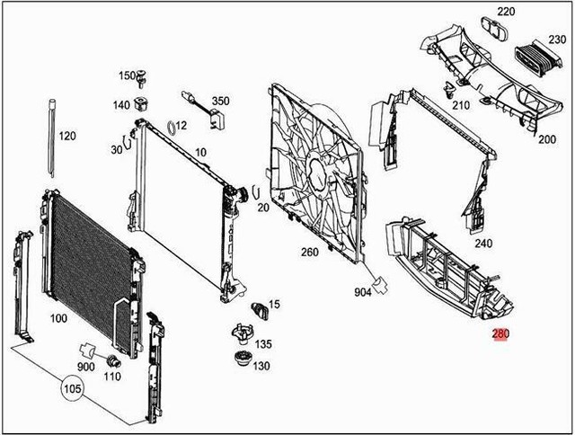 Mercedes-Benz Glk-class X204 Air Duct A2045052630 Genuine for sale ...