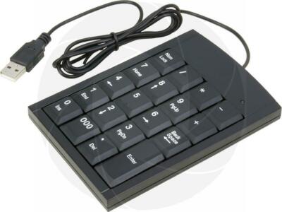 Numeric Keypad Number 17 Keys Pad Keyboard With Retractable USB Cable ...
