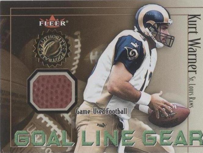 2001 Fleer Authority - Goal-Line Gear Kurt Warner Football (MEM) for ...