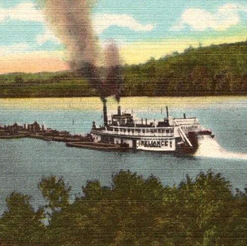 Commerce on Ohio River Near Pomeroy and Middleport Ohio Vintage ...