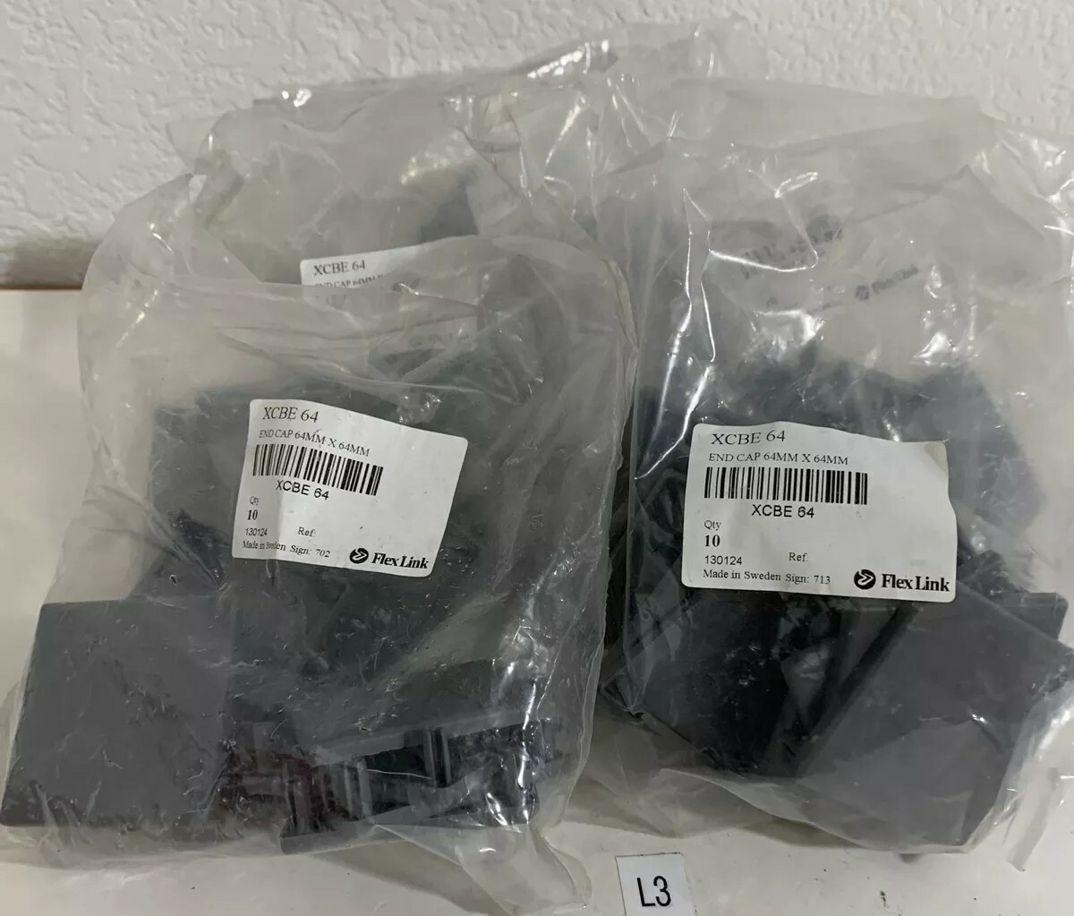 NEW FlexLink XCBE 44 X 64 End Cap (10 To A Bag) Lot Of 5 Bags Fast ...