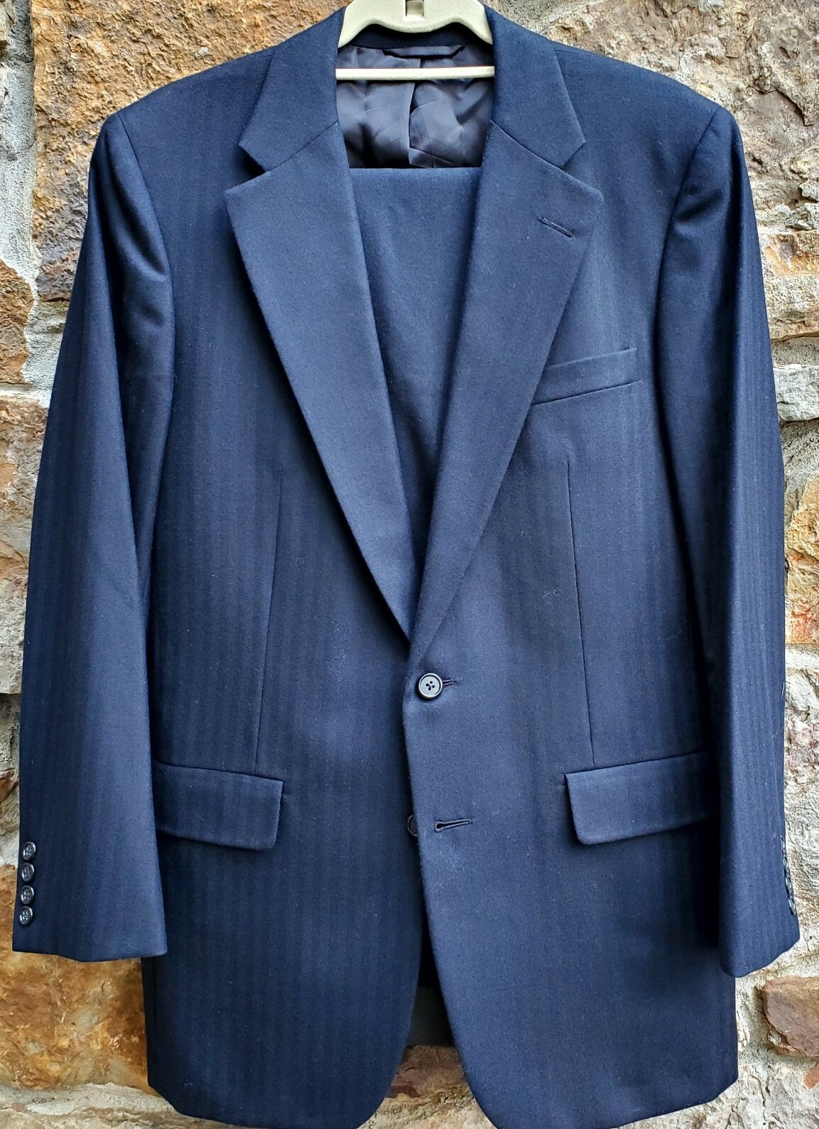 Hickey Freeman Canterbury Collection Blue Tonal Strip… - Gem