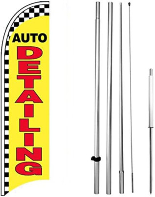 AUTO Detailing - Windless Feather Swooper Flag Banner Sign Kit Yb-H | eBay