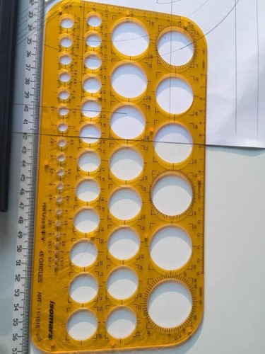 Isomars Isometric Ellipse Shape Symbols Drawing Drafting Template Stencil | eBay