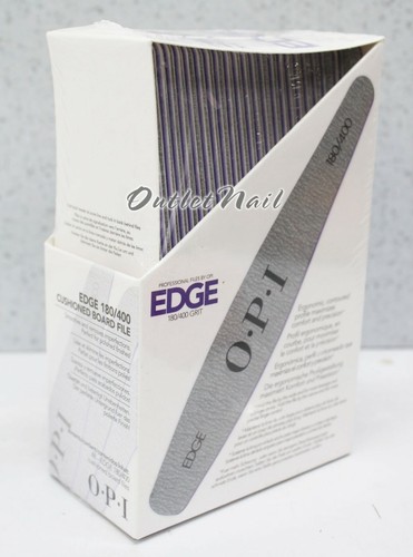 OPI Nail Tools EDGE File Silver 180/400 Grit Cushioned Board - 48 files ...