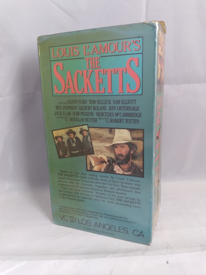 The Sacketts VHS -Movie Tom Selleck New Sealed Condition -1990 ...