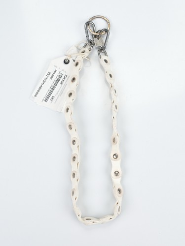 Guidi White Leather Keychain | eBay
