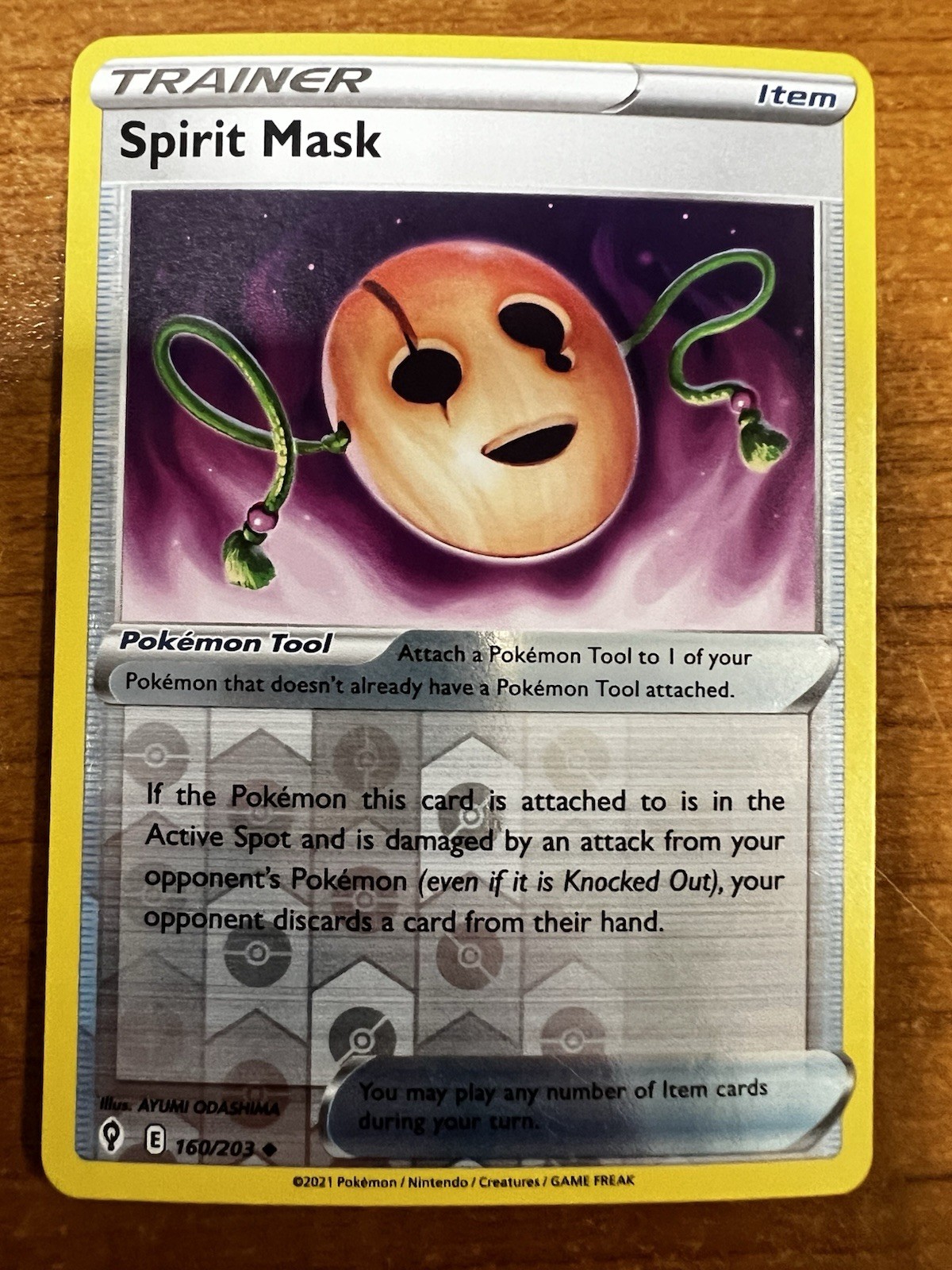 Pokemon TCG Spirit Mask Evolving Skies 160/203 Reverse Holo Uncommon NM ...