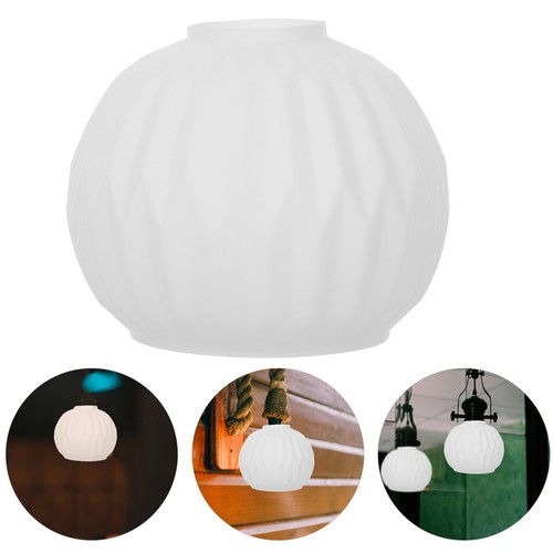 Glass Ball Lamp Shade: 150mm Diameter E27 White Globe Cover Replacement ...