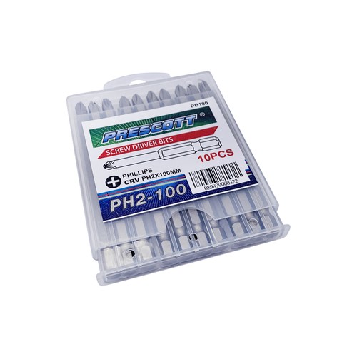 10pc PH2 Phillips Screw Driver Power Bit Set No 2 bits 50 , 75, 100 ...
