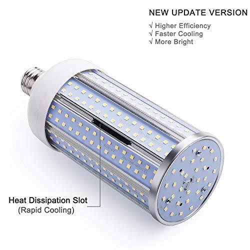 60W LED Corn Light Bulb for Indoor Large Area E26 6000Lm 6500K Cool ...