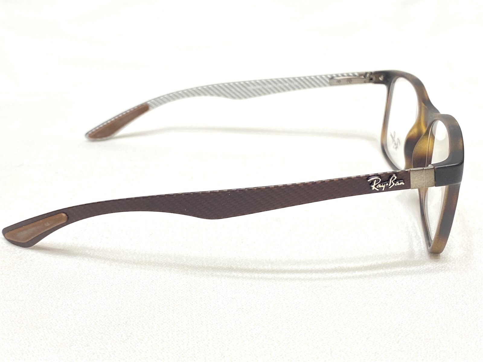 NEW Ray Ban RB8903 5200 Mens Tortoise Carbon Fiber Eyeglasses Frames 55 ...