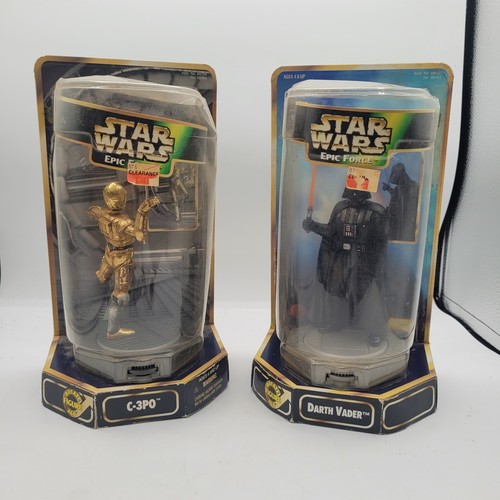 1997 Hasbro Star Wars Epic Force Darth Vader & C-3PO 360 Deg Rotating ...