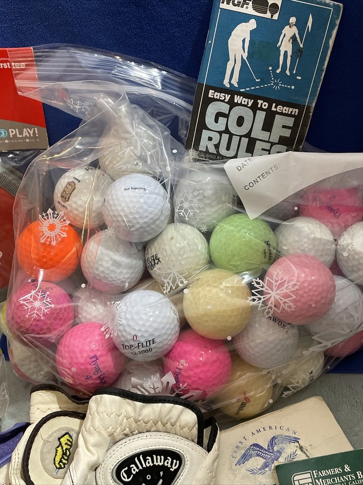 Junk Drawer Lot GOLF Tees, Gloves, Balls, Soft Spikes, Putting Discs ...