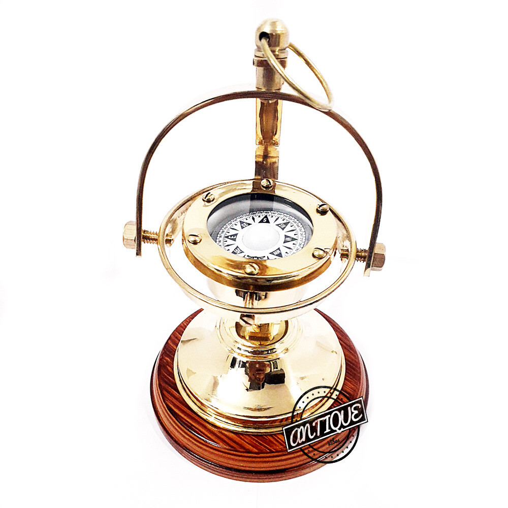 Hanging Ship Compass Binnacle Gimbals Floating Dial Nautical Marine ...