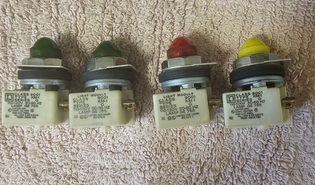 Lot Of 4 SQUARE D 9001KM1 120V LIGHT MODULE W/ PILOT LIGHT | eBay