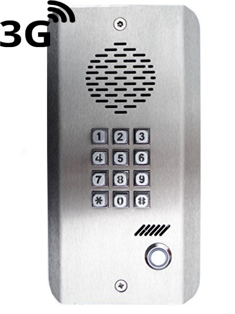 AES Pedestal Mount IP 4G Intercom Keypad (Black)
